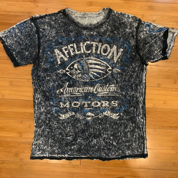 Affliction | Shirts | Affliction Distressed Top | Poshmark